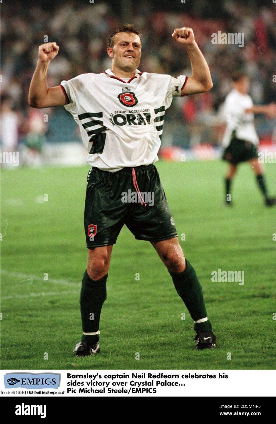 Barnsley's captain Neil Redfearn celebrates his sides victory over ...