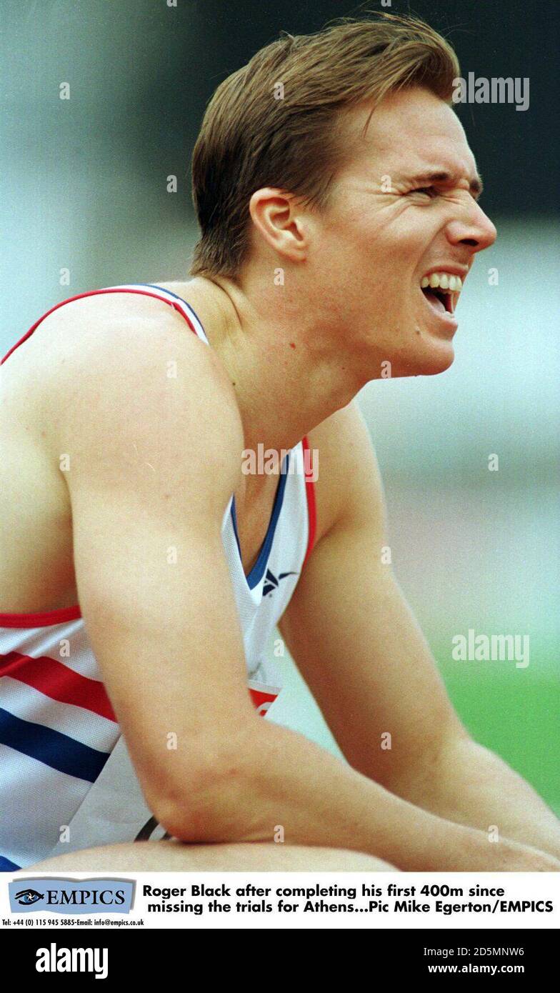 Roger Black after completing his first competitive 400m since missing ...