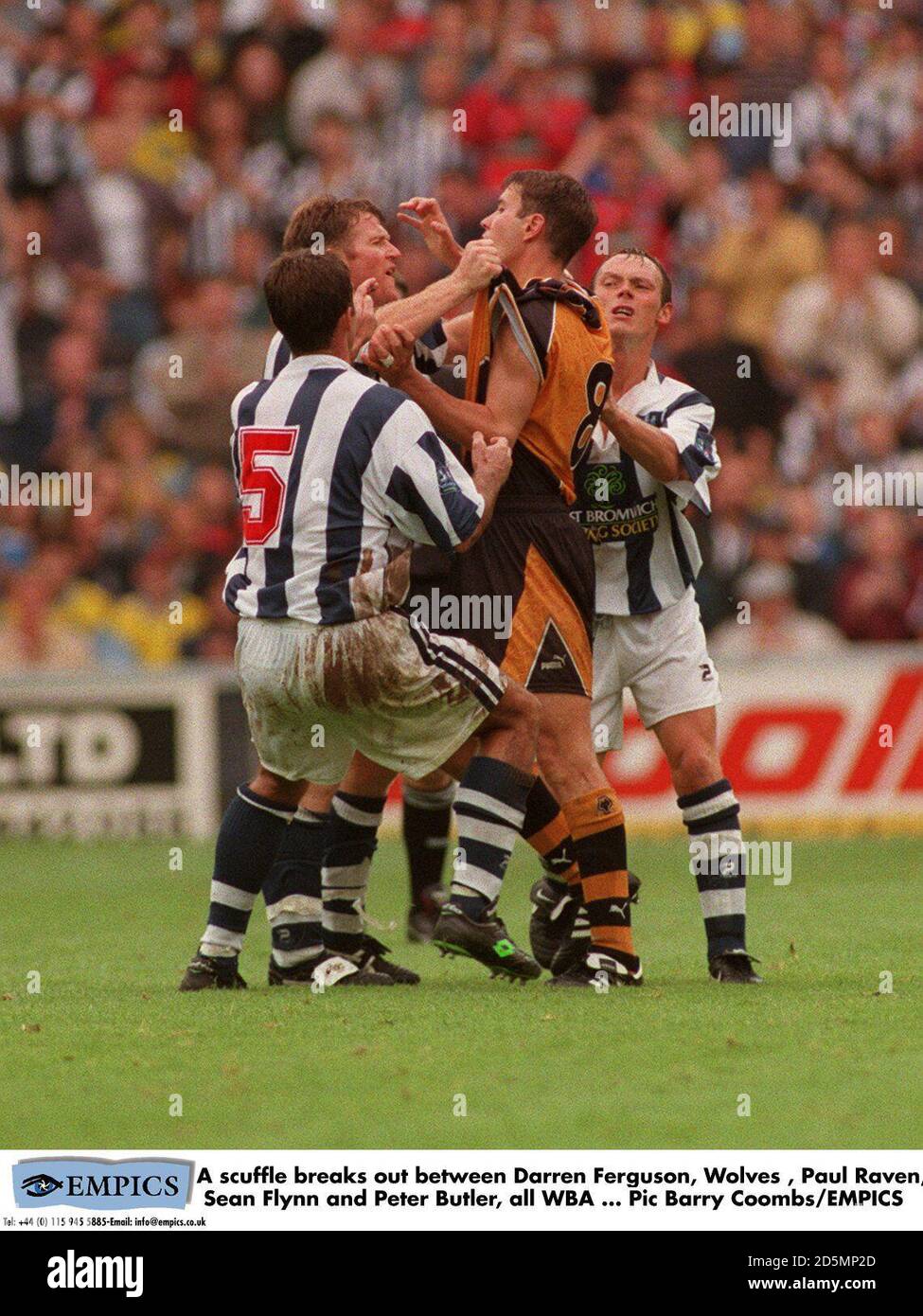 A scuffle breaks out between Darren Ferguson, Wolves , Paul Raven, Sean ...