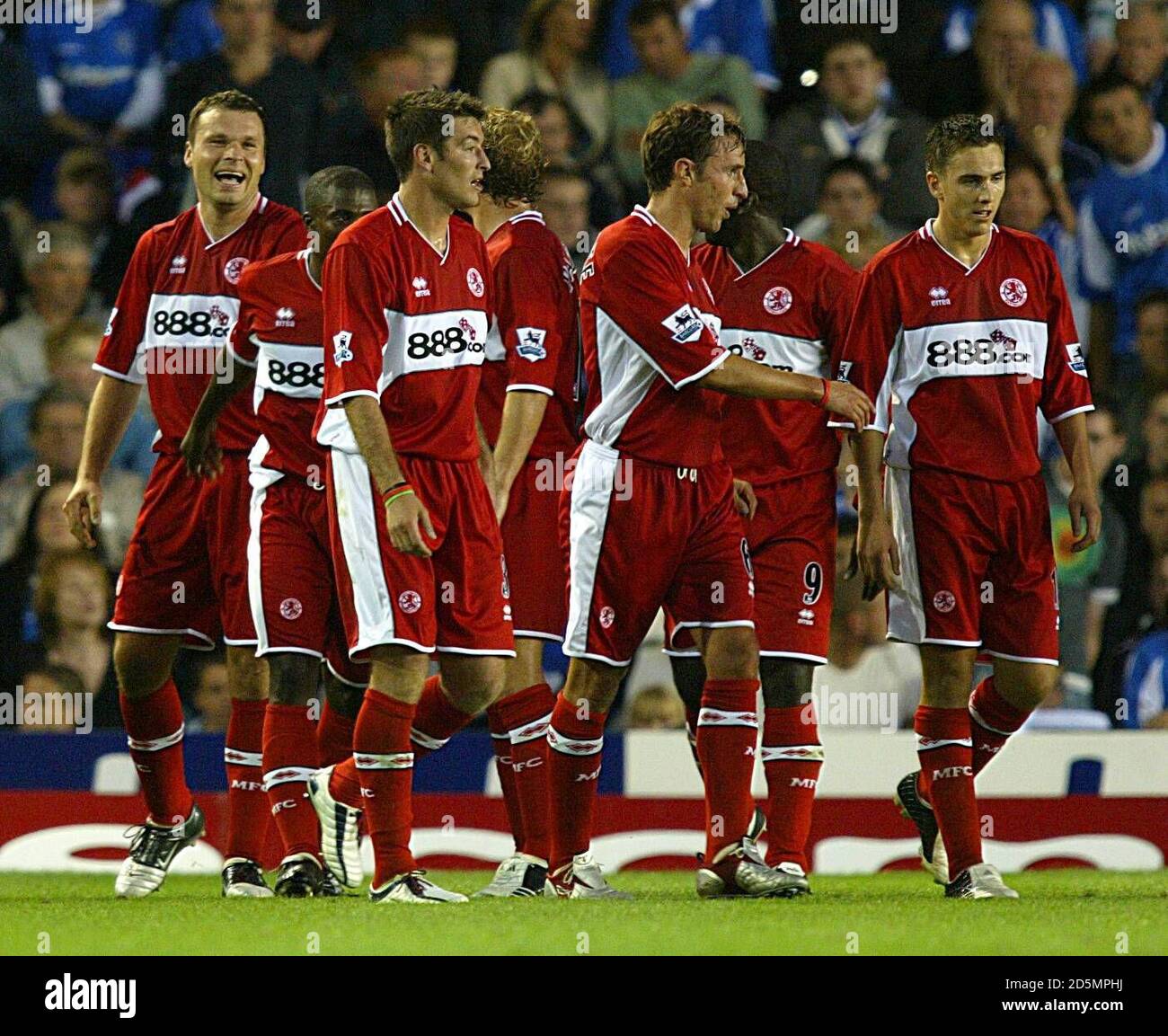 Middlesbrough's Mark Viduka celebrates his second goal of the game ...