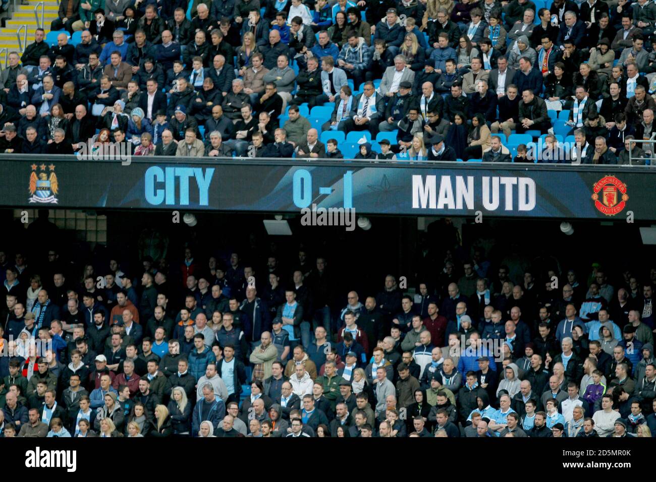 The scoreboard shows the final score of 0-1 Stock Photo - Alamy