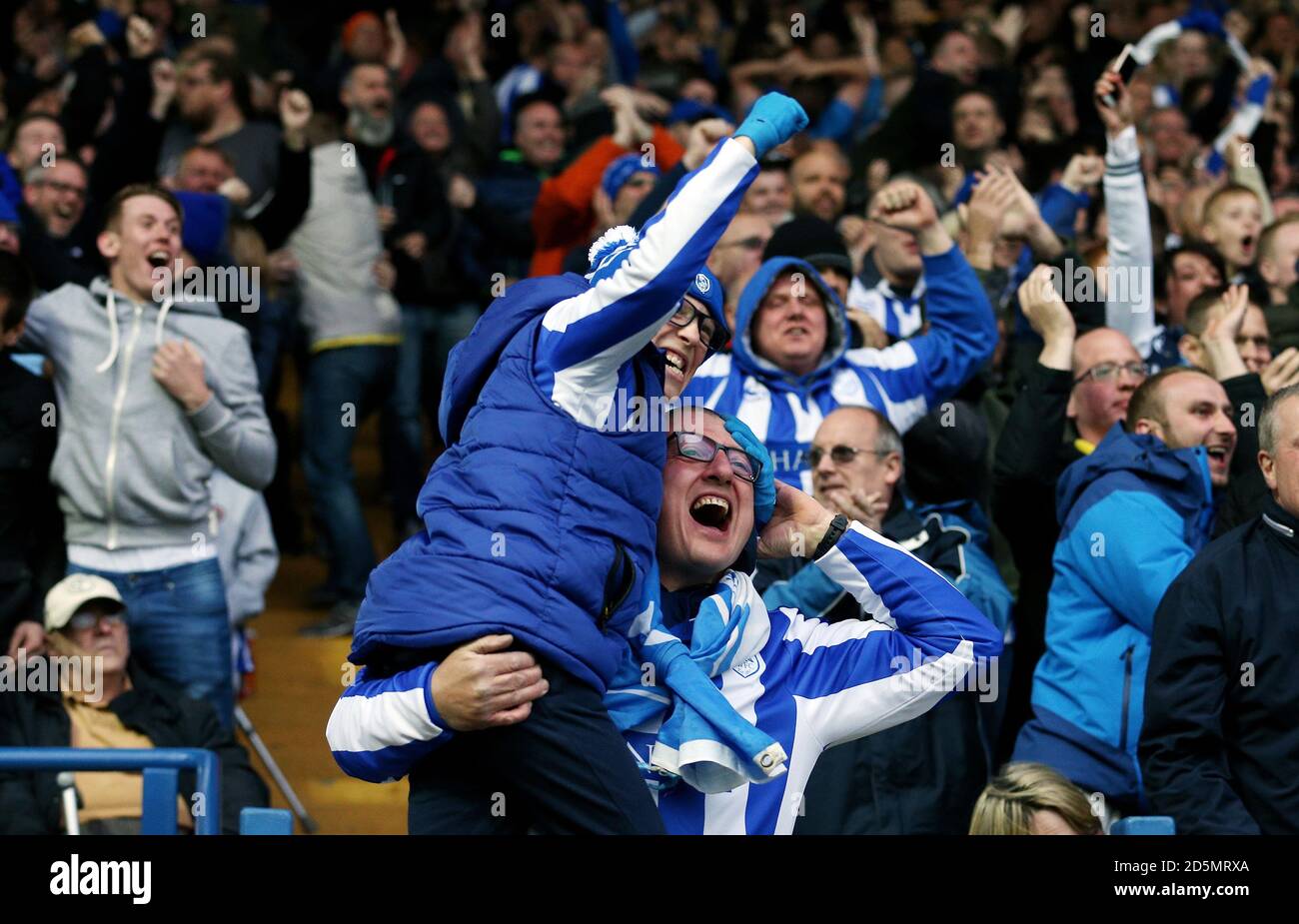 Sheffield wednesday fans in stands hi-res stock photography and images ...