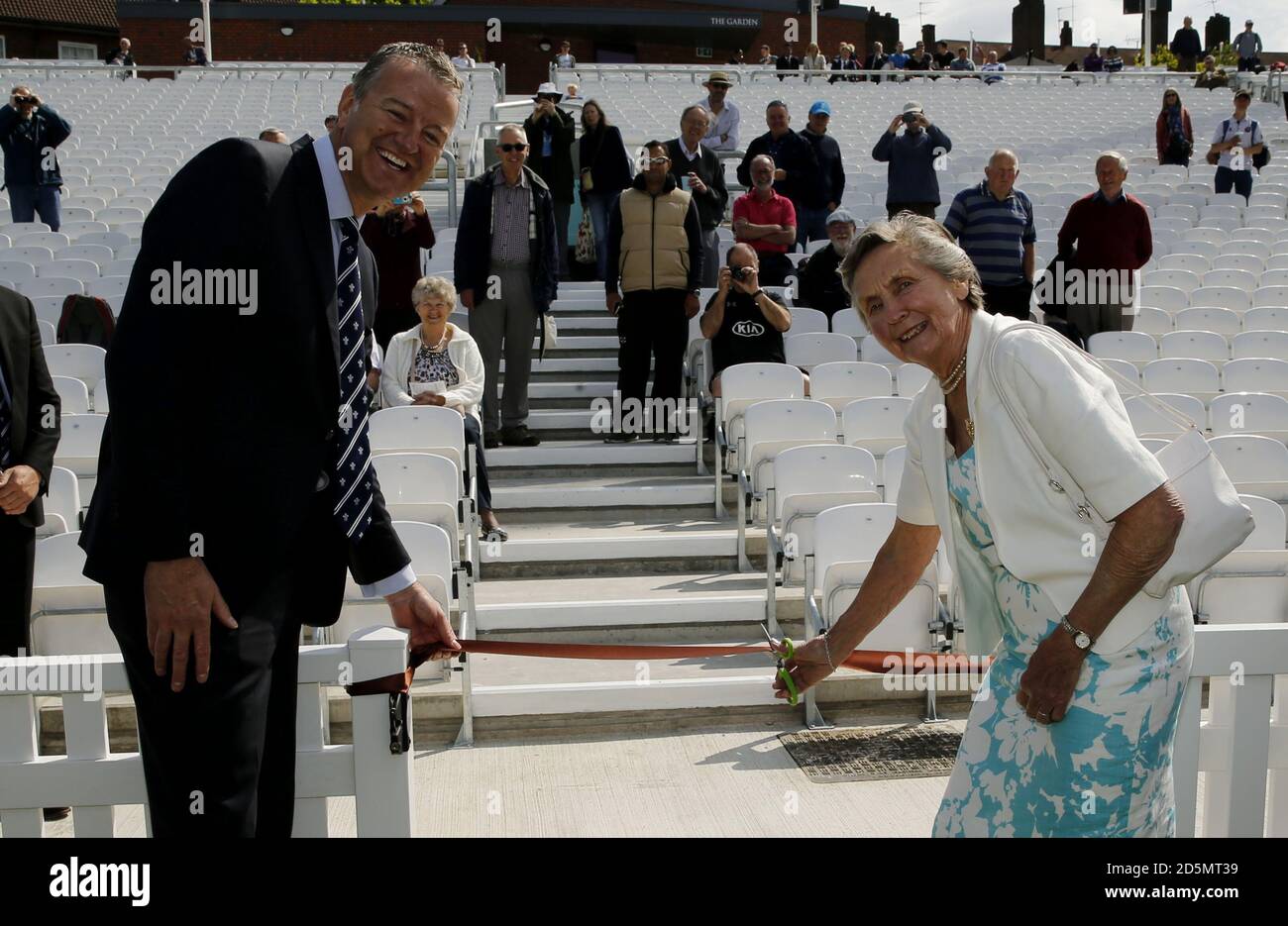 Virginia May opens the Peter May Stand at the Kia Oval with Surrey ...