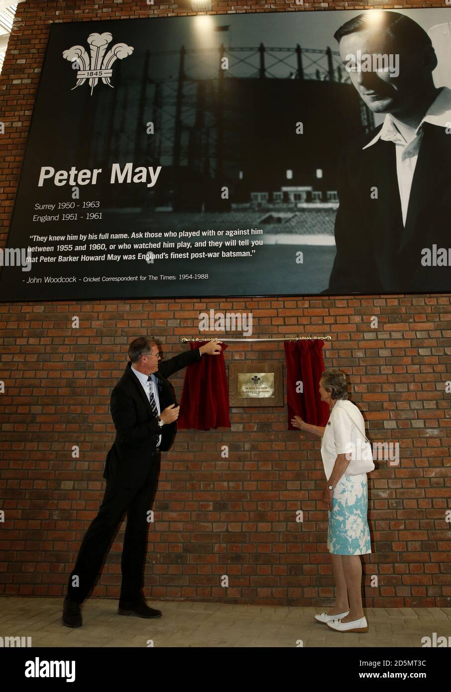Virginia May opens the Peter May Stand at the Kia Oval Stock Photo - Alamy