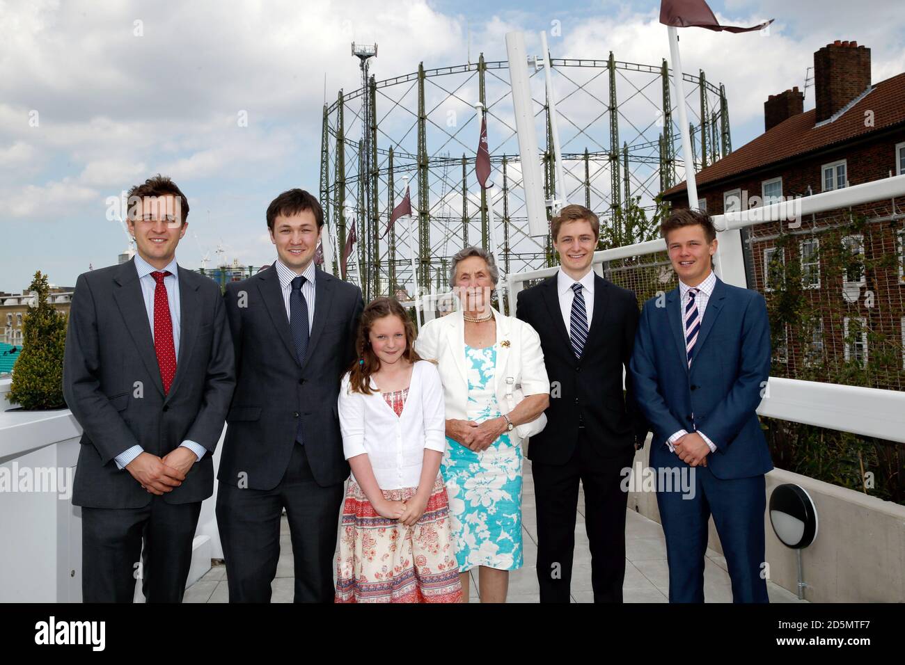 Virginia May with family members on the roof garden of the Peter May ...