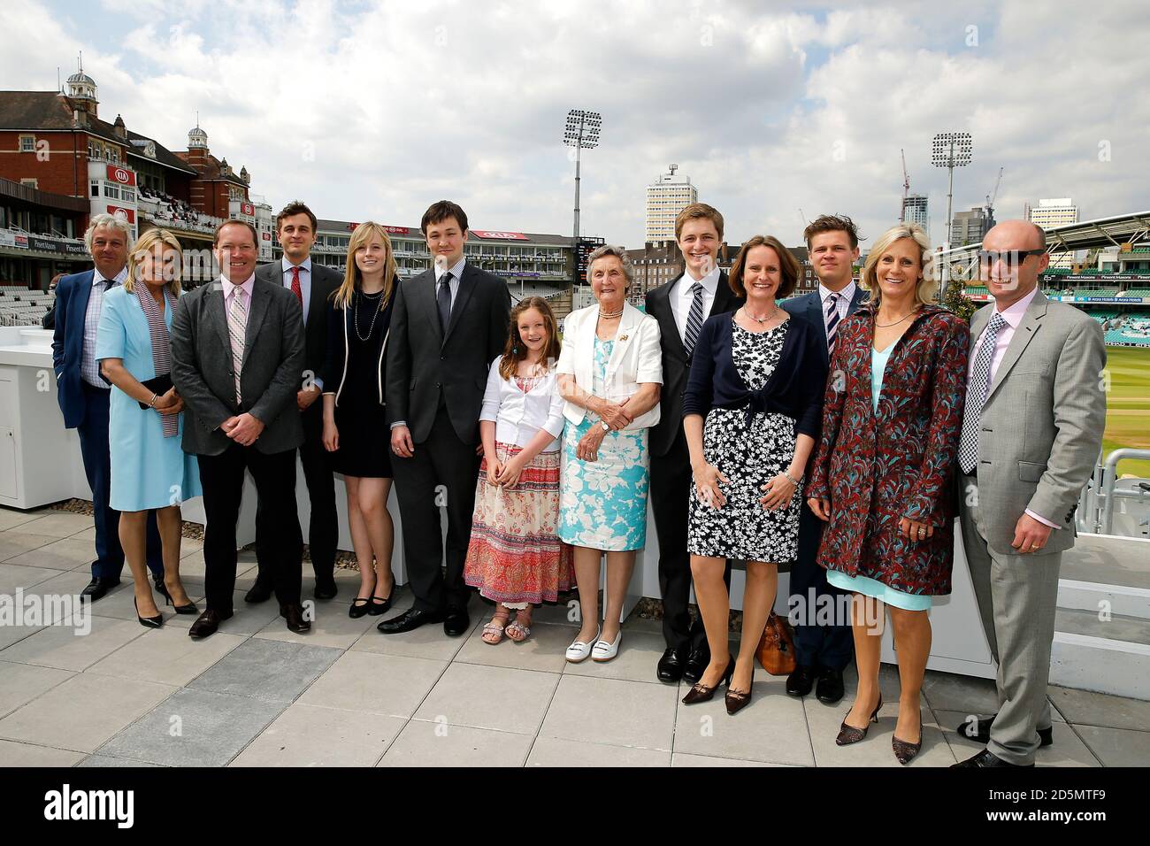 Virginia May with family members on the roof garden of the Peter May ...