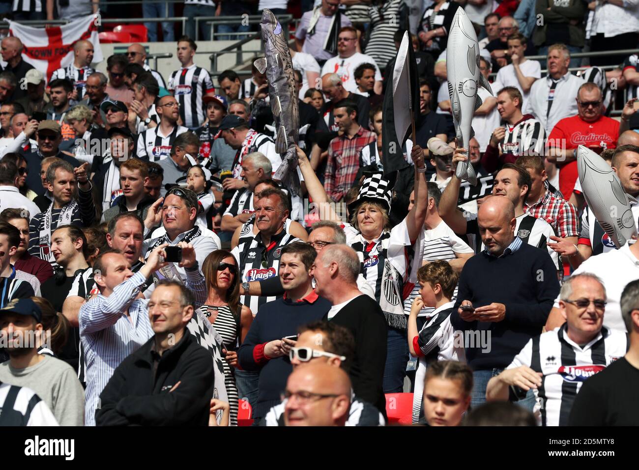 Grimsby Town fans in the stands at Wembley Stadium Stock Photo - Alamy