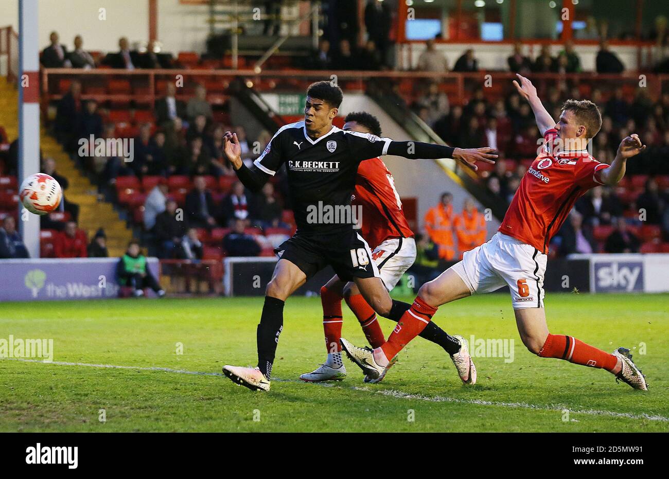 Barnsley's Ash Fletcher scores his sides second goal of the game Stock ...
