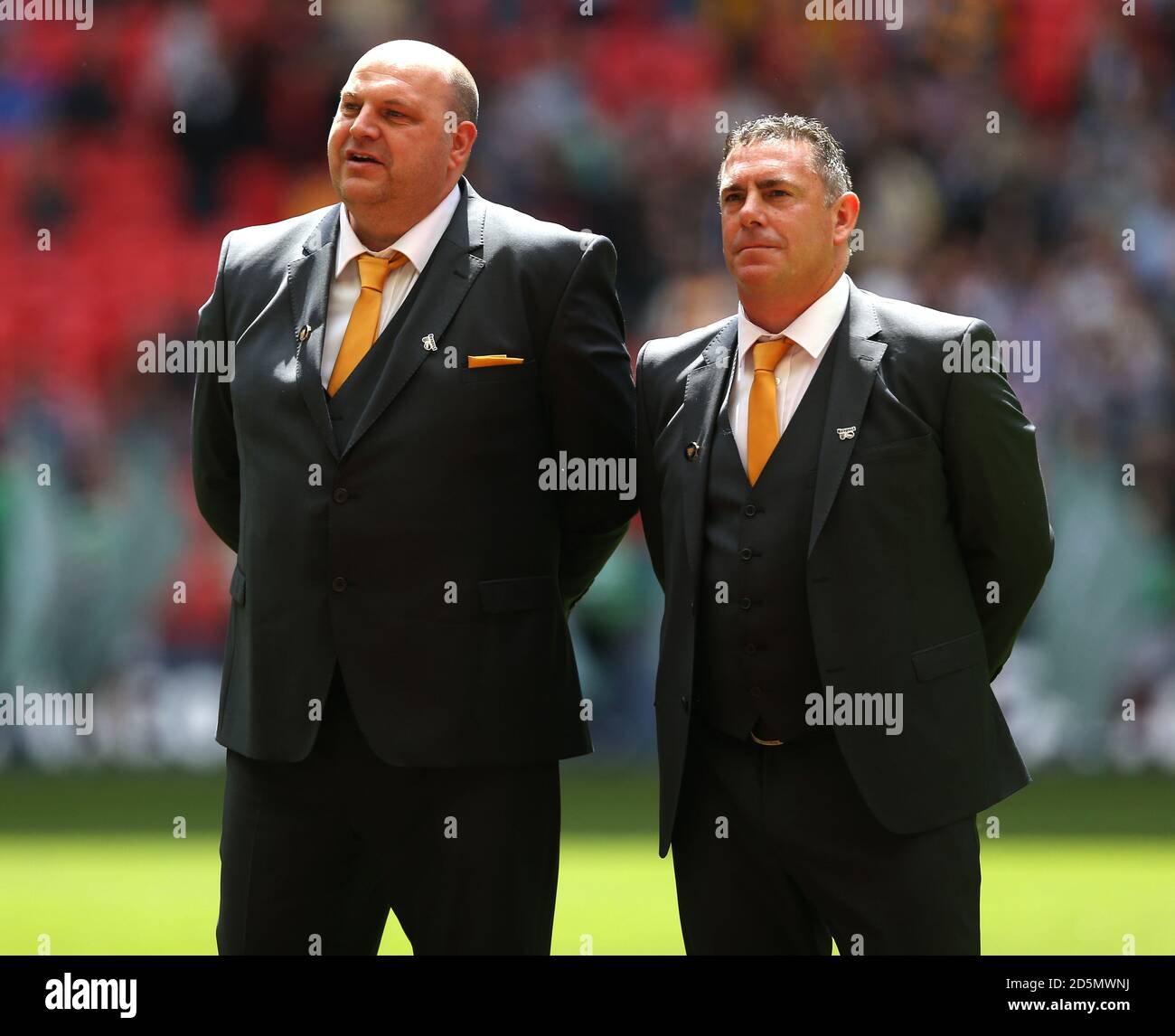 Morpeth Town's joint Managers Nicky Gray and Dave Malone Stock Photo ...