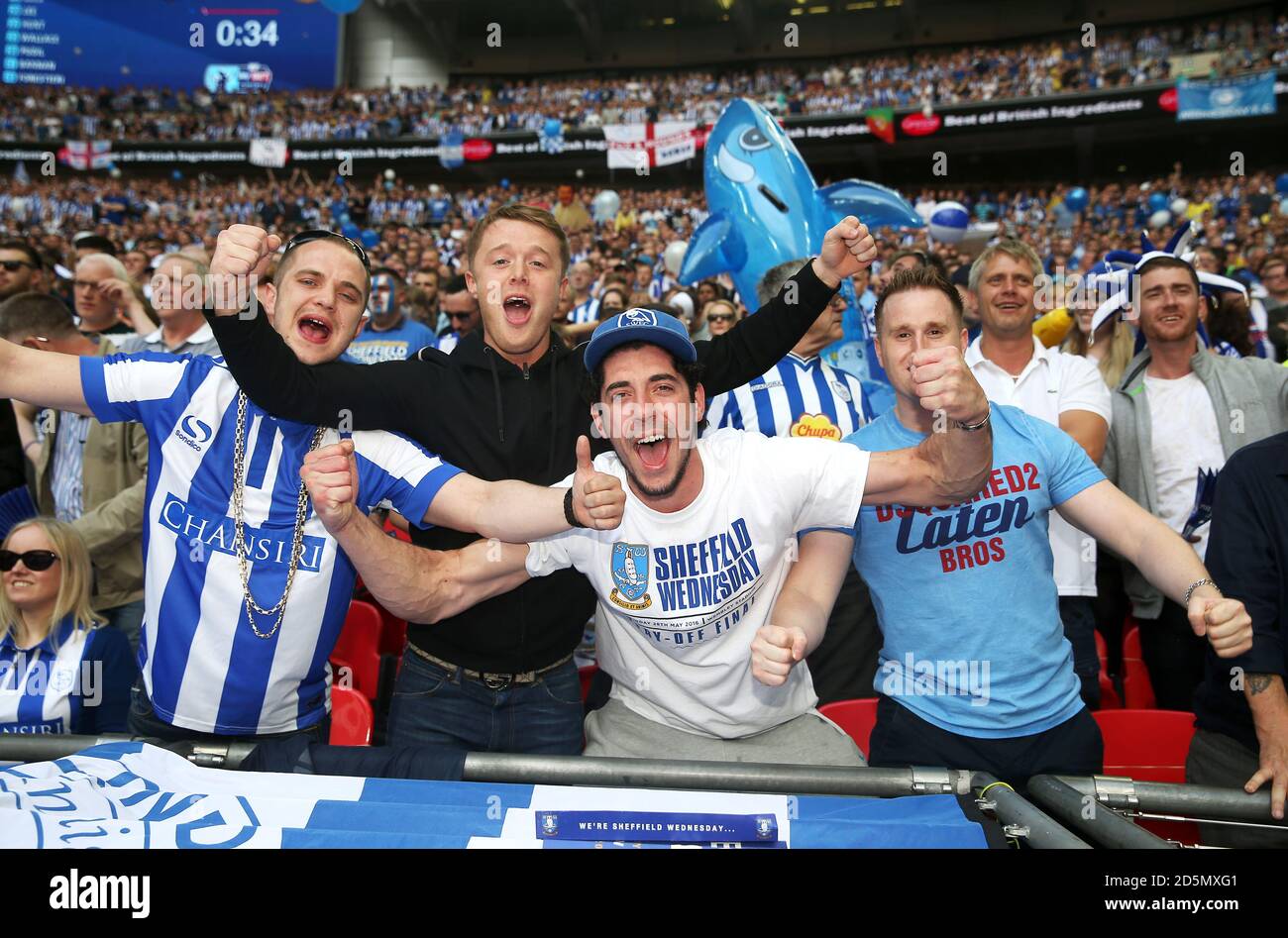 Sheffield Wednesday fans show their support from the stands Stock Photo ...