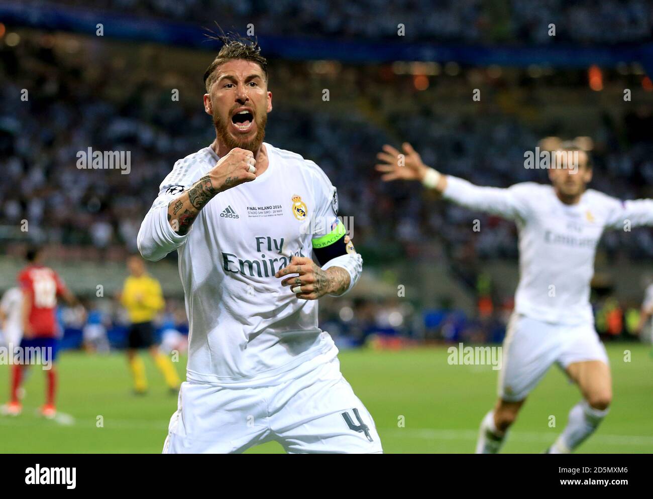 Real madrids sergio ramos celebrates hi-res stock photography and ...