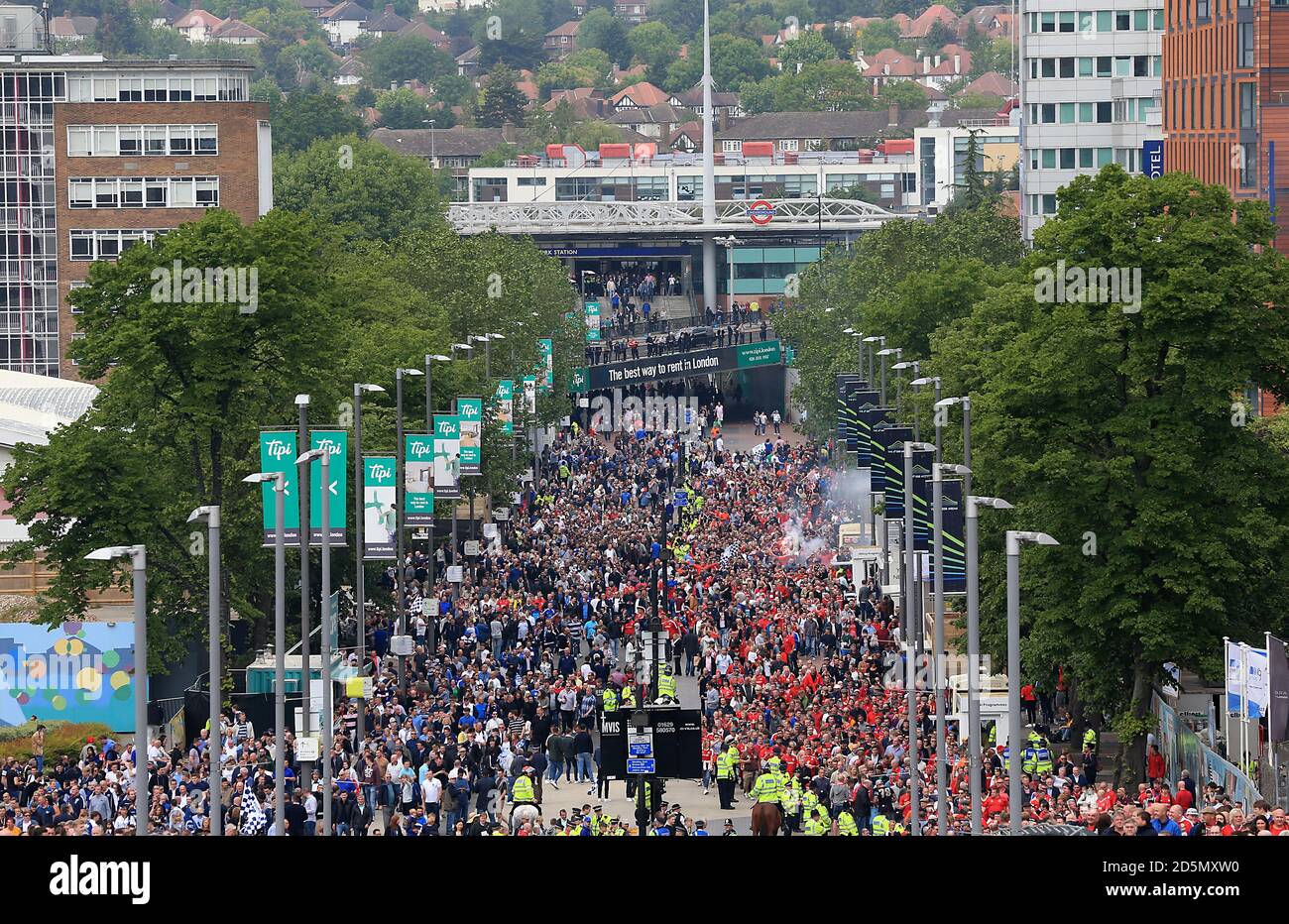 Fans on Wembley Way Stock Photo - Alamy