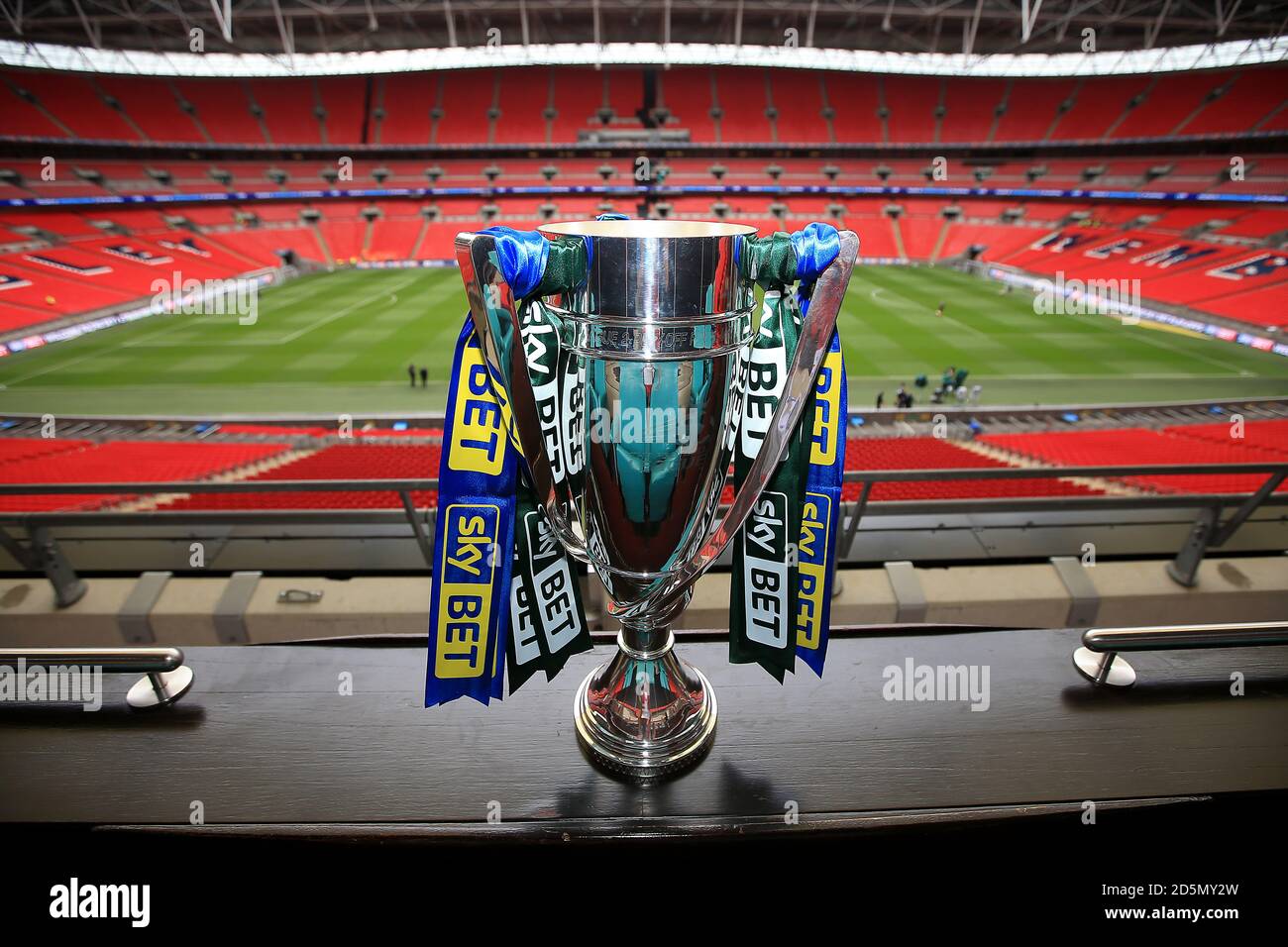 The Sky Bet League Two Play Off trophy at Wembley Stadium Stock Photo ...
