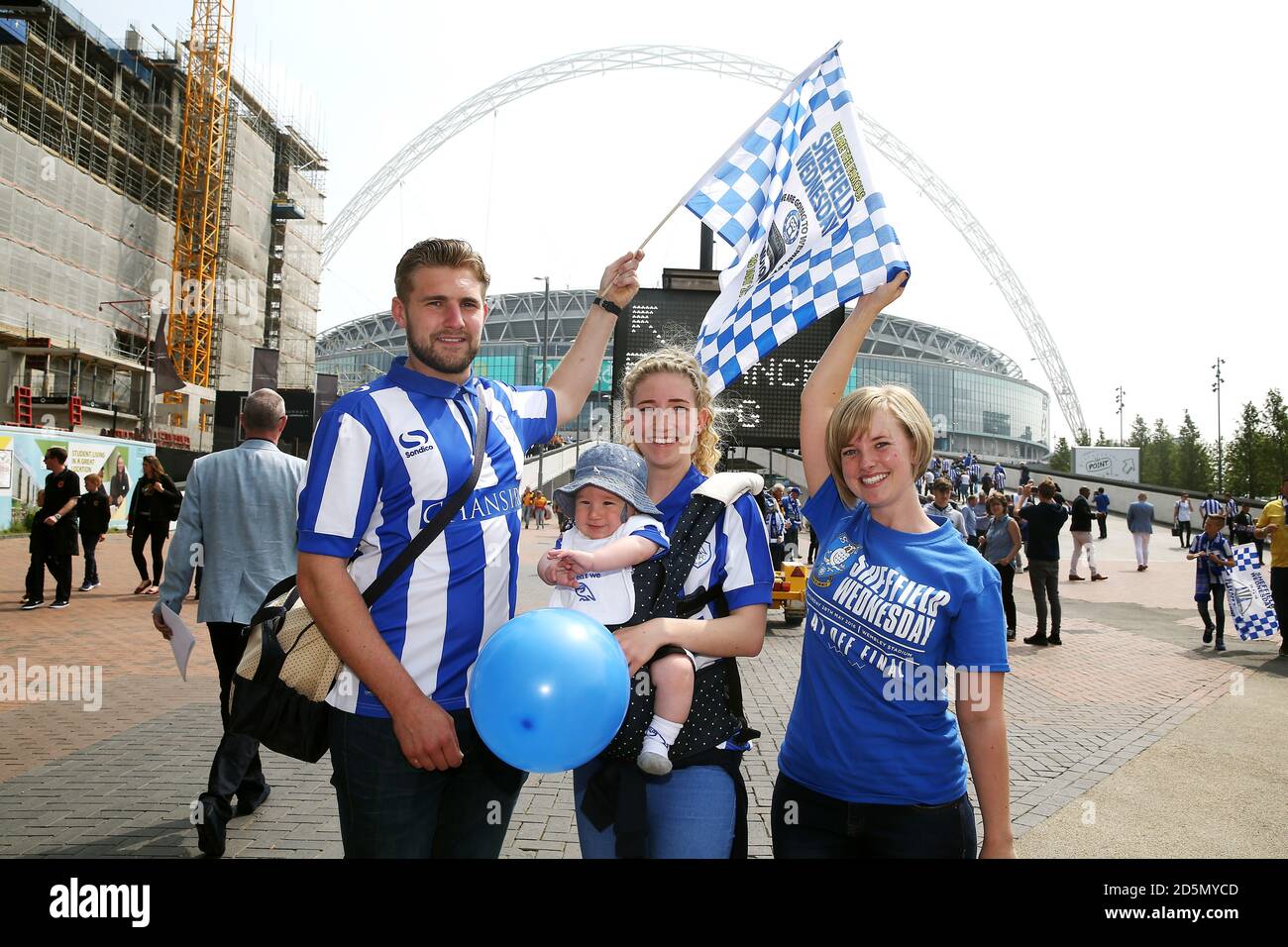 Sheffield Wednesday fans soak up the atmosphere on Wembley Way Stock ...