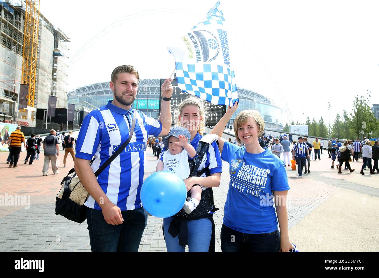 Sheffield Wednesday fans soak up the atmosphere on Wembley Way Stock ...