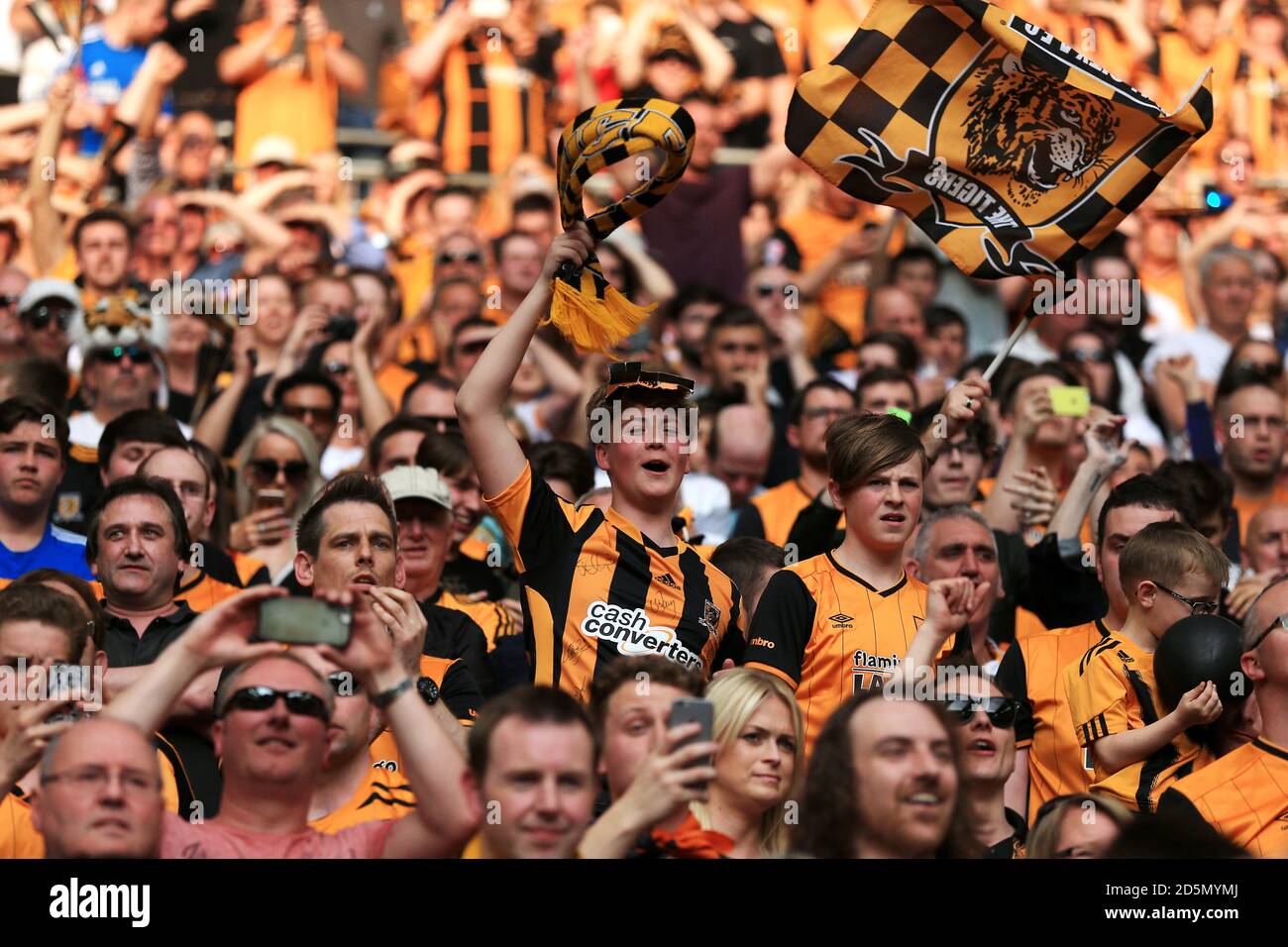 Hull City fans in the stands at Wembley Stadium Stock Photo - Alamy