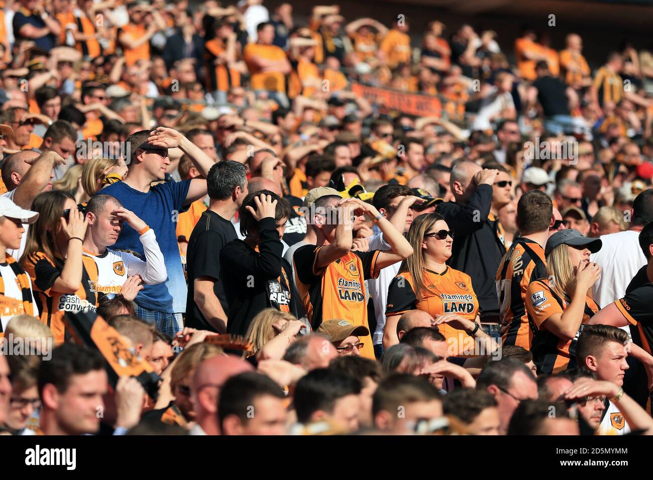 Hull City fans in the stands at Wembley Stadium Stock Photo - Alamy