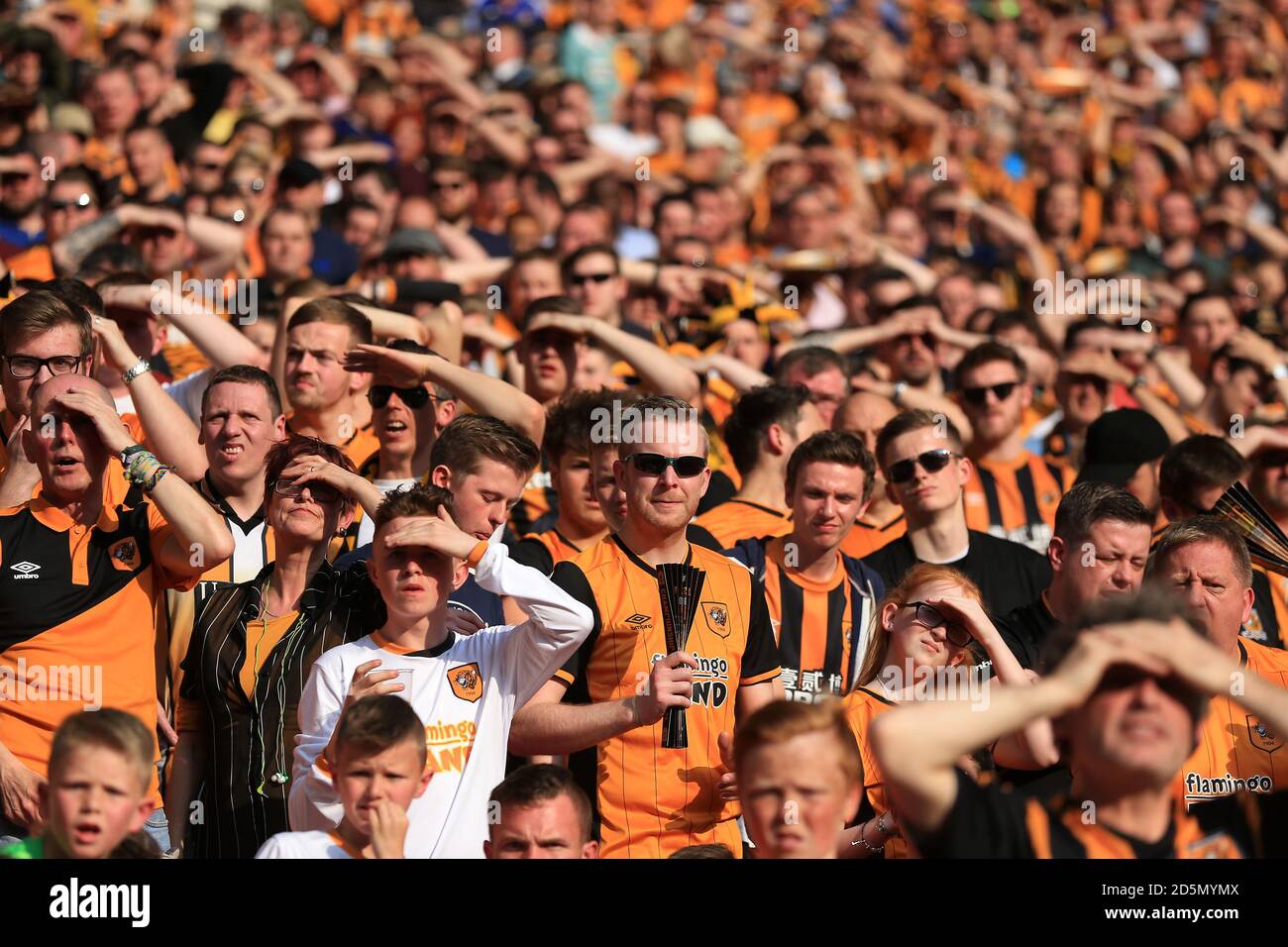 Hull City fans in the stands at Wembley Stadium Stock Photo - Alamy