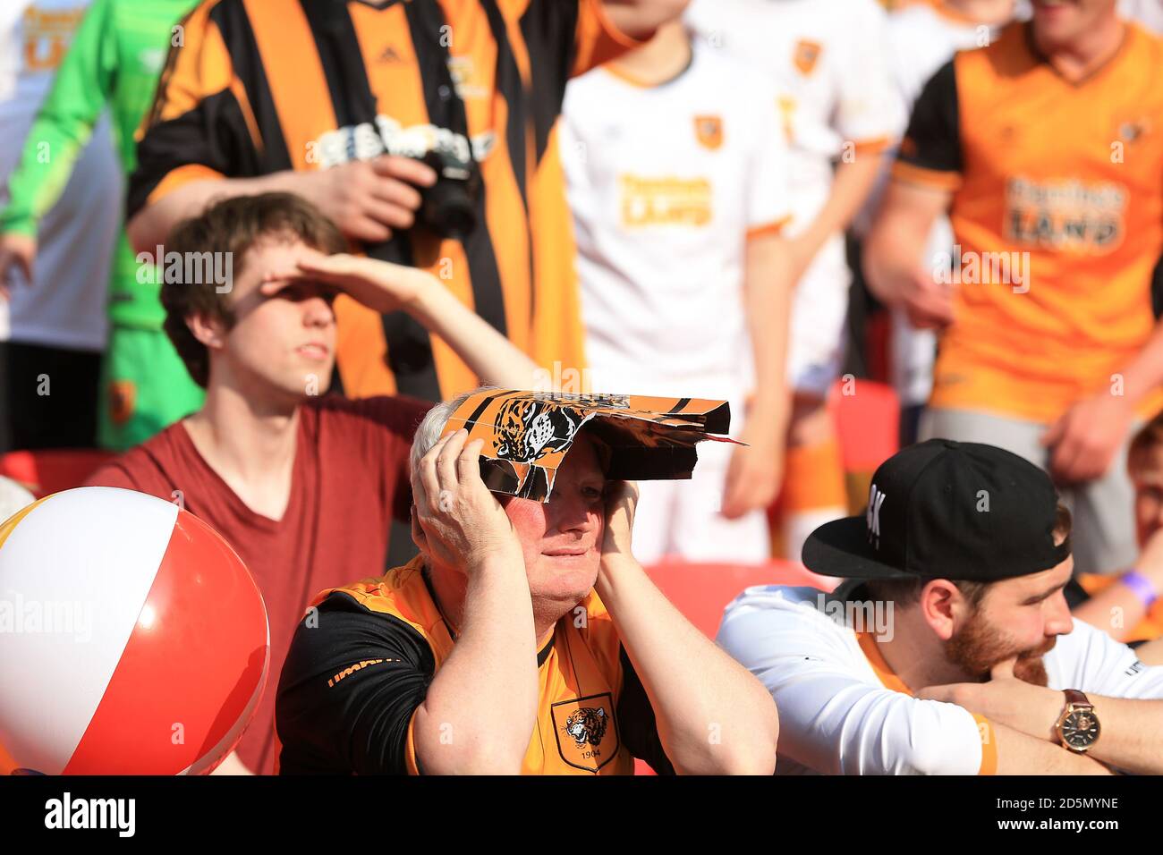 Hull City fans in the stands at Wembley Stadium Stock Photo - Alamy