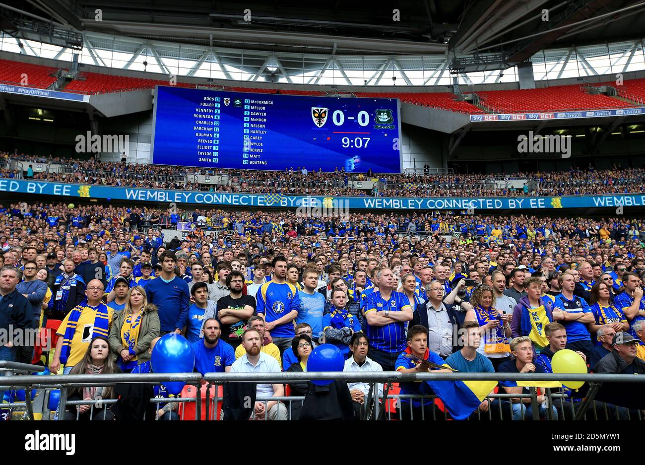 Wimbledon afc crowd hi-res stock photography and images - Alamy