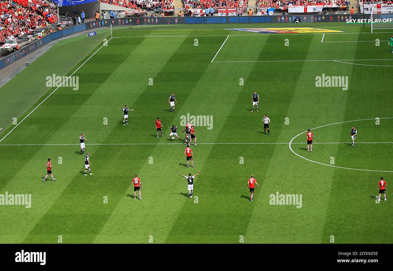 General view of match action Stock Photo - Alamy