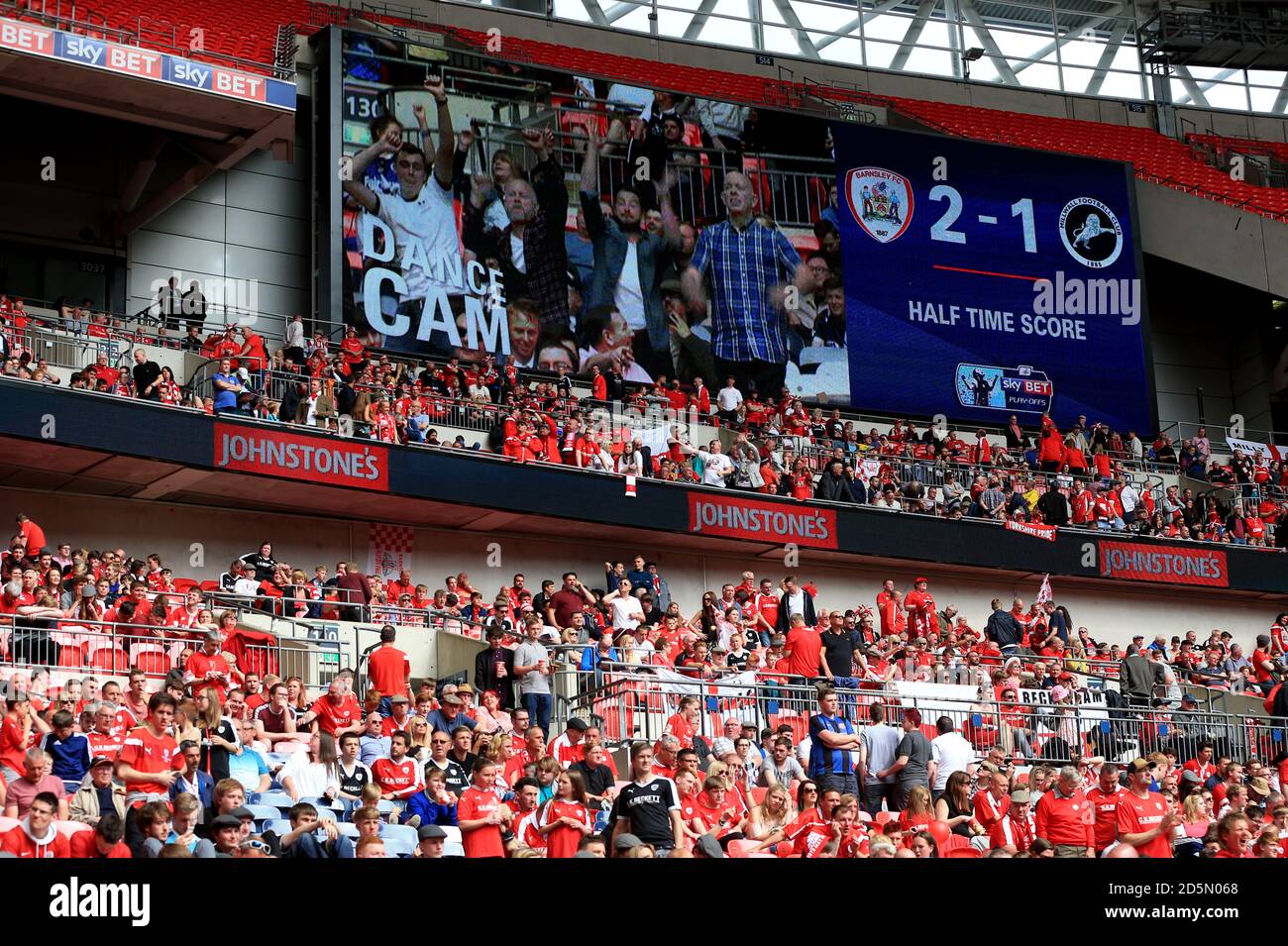 Wembley Dance Cam on the screens Stock Photo - Alamy