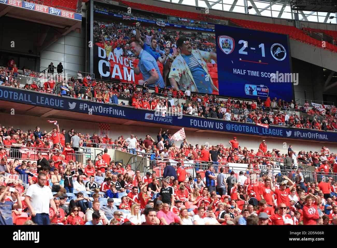Wembley Dance Cam on the screens Stock Photo - Alamy