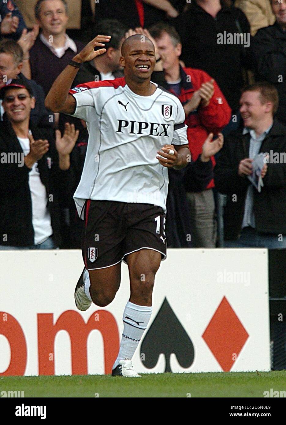 Fulham's Collins John celebrates scoring Stock Photo - Alamy