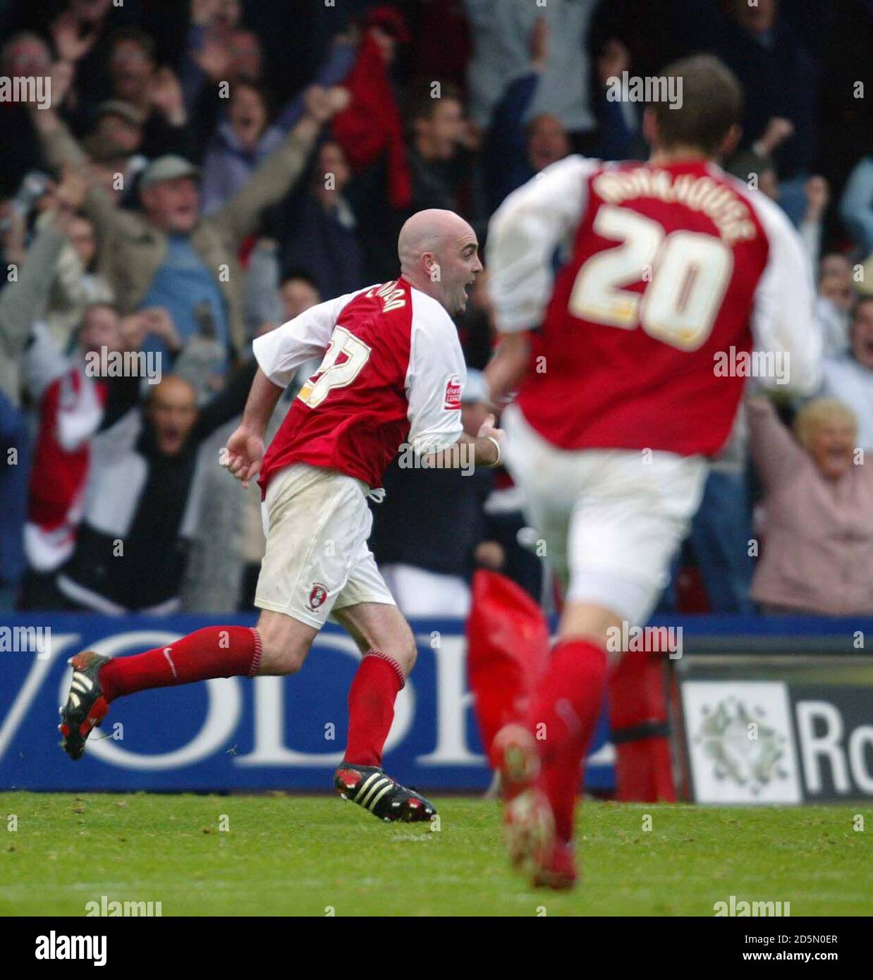 Rotherham's Barry Conlon celebrates scoring the late equaliser against ...