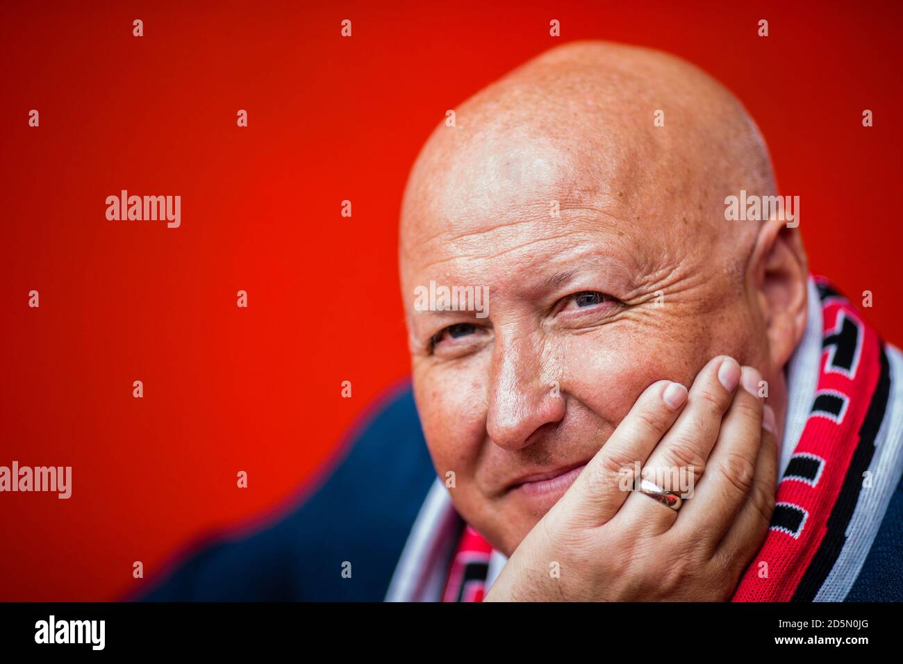 Charlton Athletic manager Russell Slade poses after his unveiling Stock ...