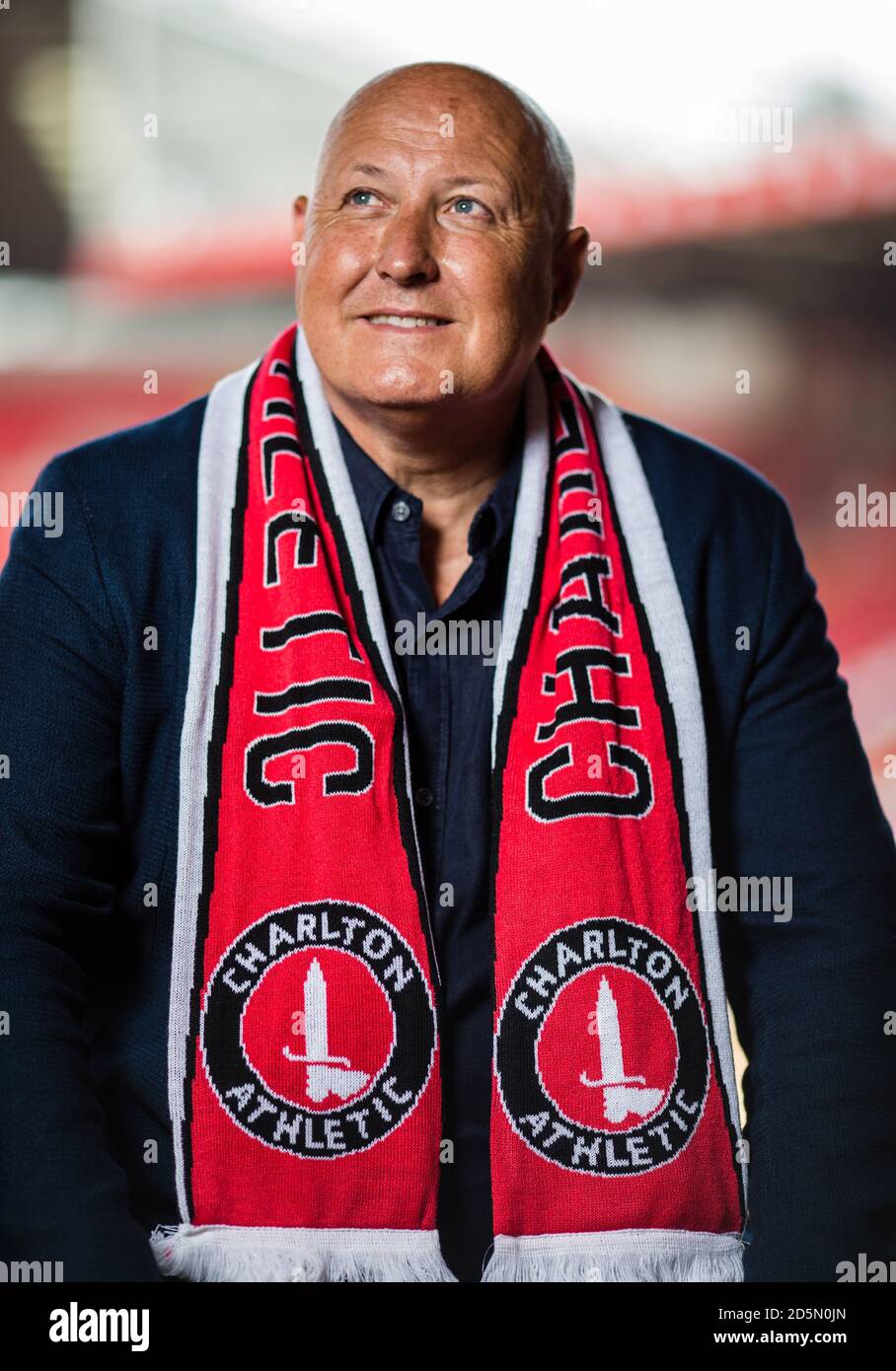 Charlton Athletic manager Russell Slade poses after his unveiling Stock ...