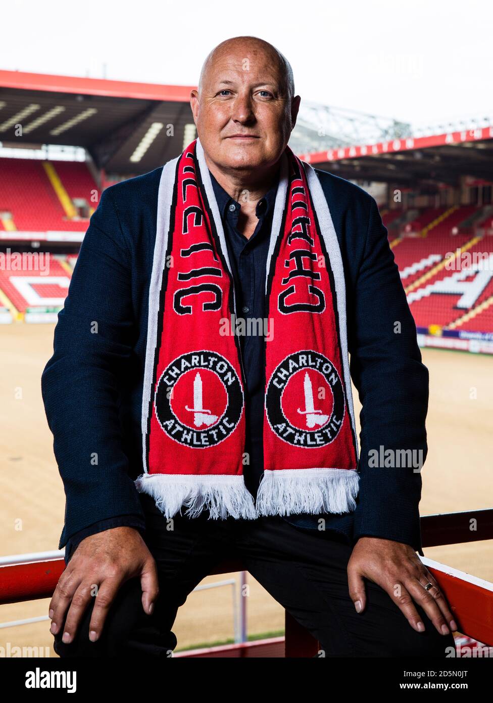 Charlton Athletic manager Russell Slade poses after his unveiling Stock ...
