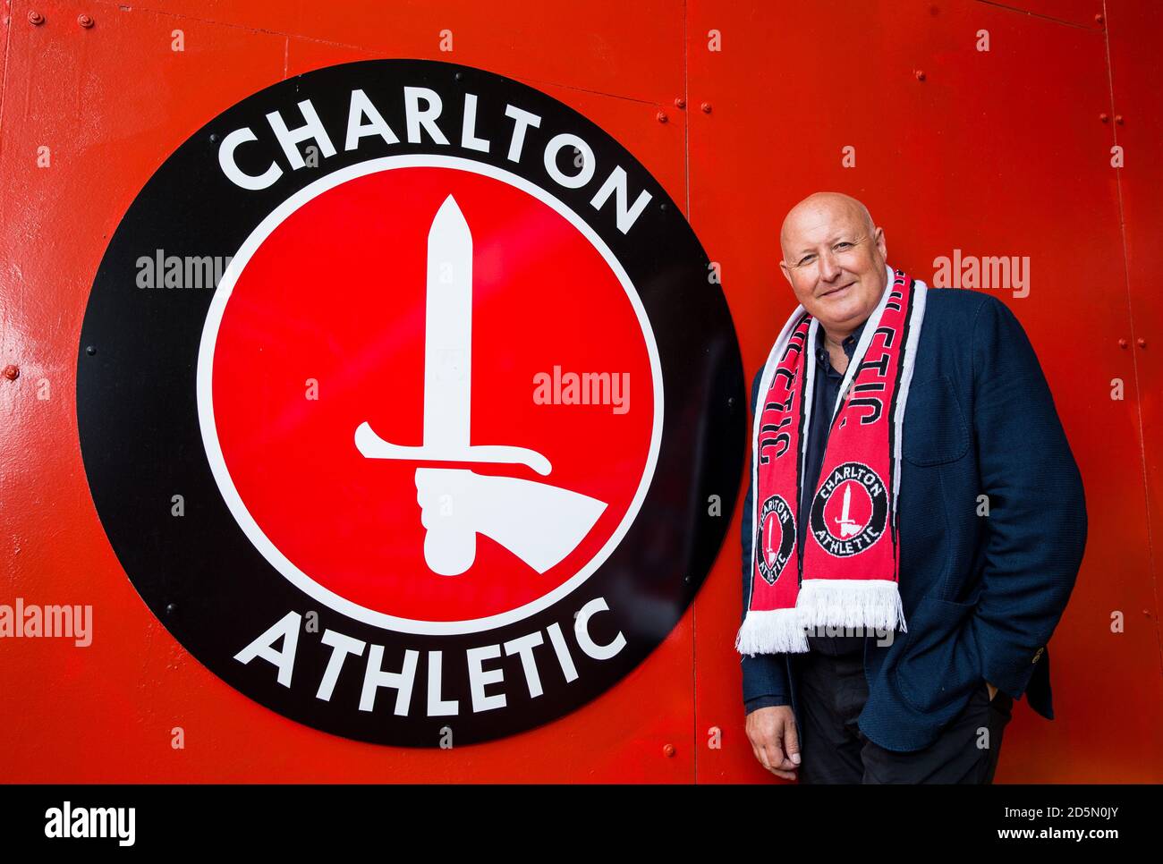 Charlton Athletic manager Russell Slade poses after his unveiling Stock ...