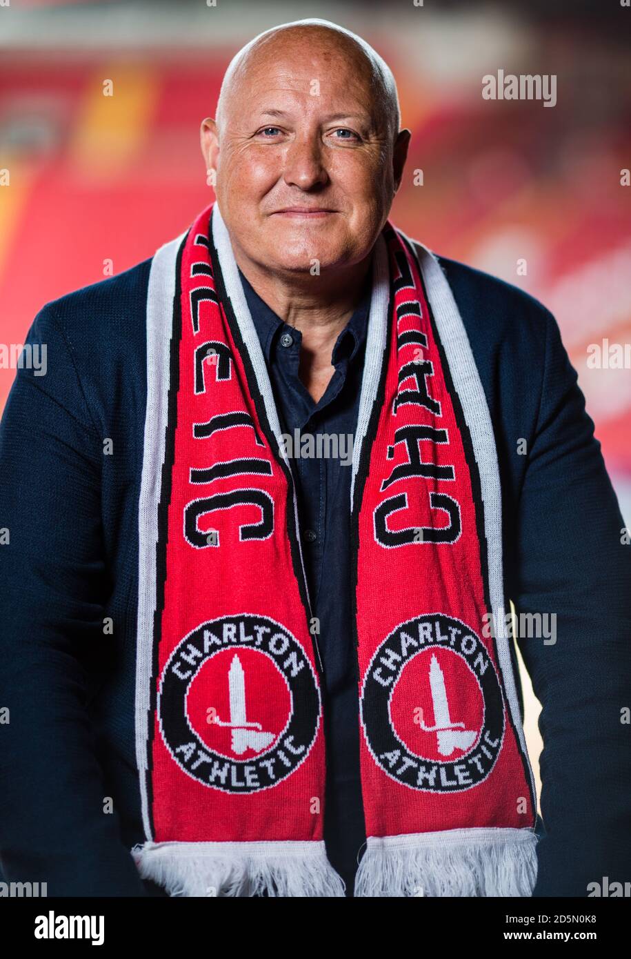 Charlton Athletic manager Russell Slade poses after his unveiling Stock ...