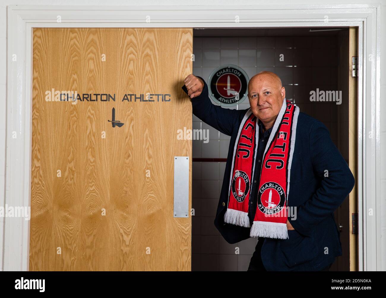 Charlton Athletic manager Russell Slade poses after his unveiling Stock ...