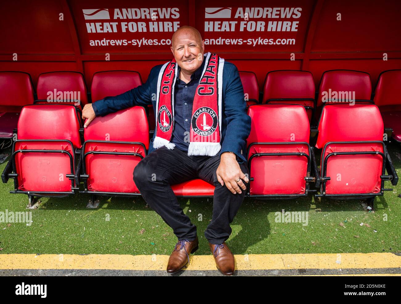 Charlton Athletic manager Russell Slade poses after his unveiling Stock ...