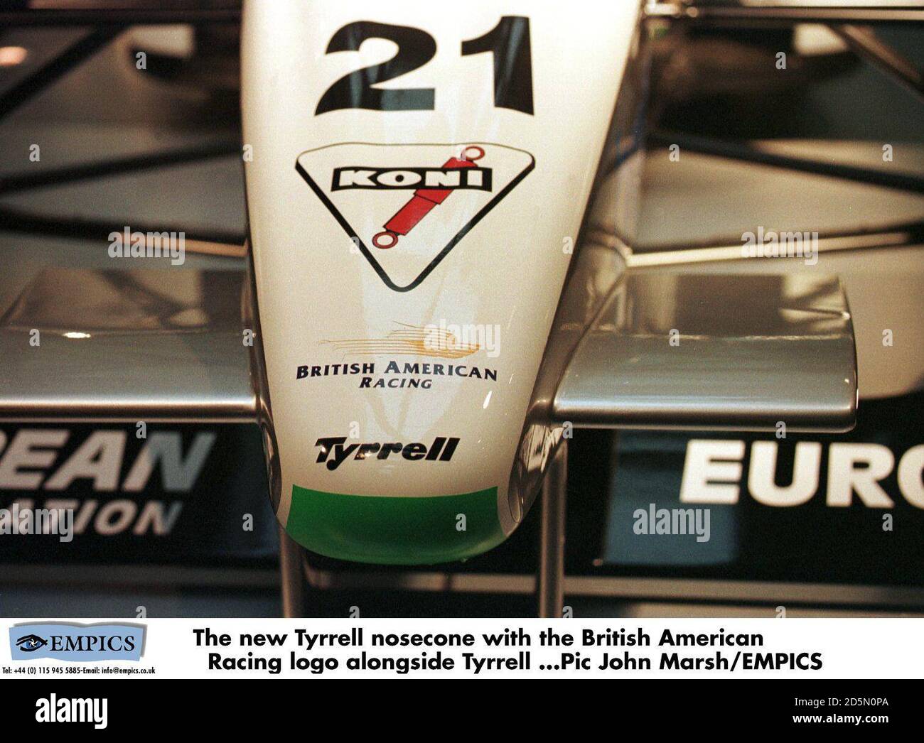 The new Tyrrell nosecone with the British American Racing logo Stock ...
