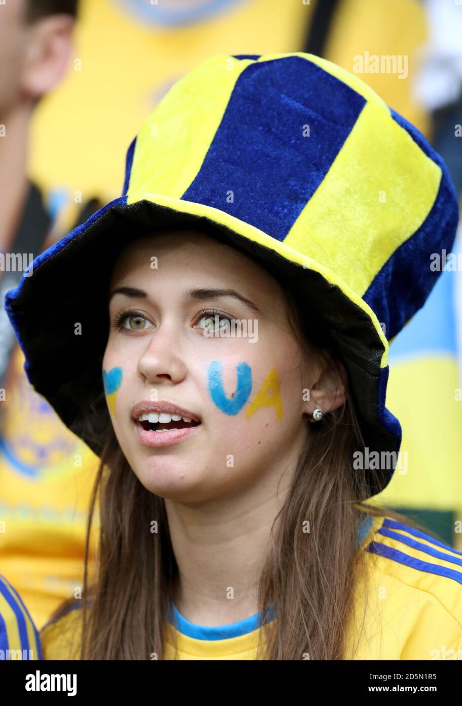 A ukraine fan before the game hi-res stock photography and images - Alamy