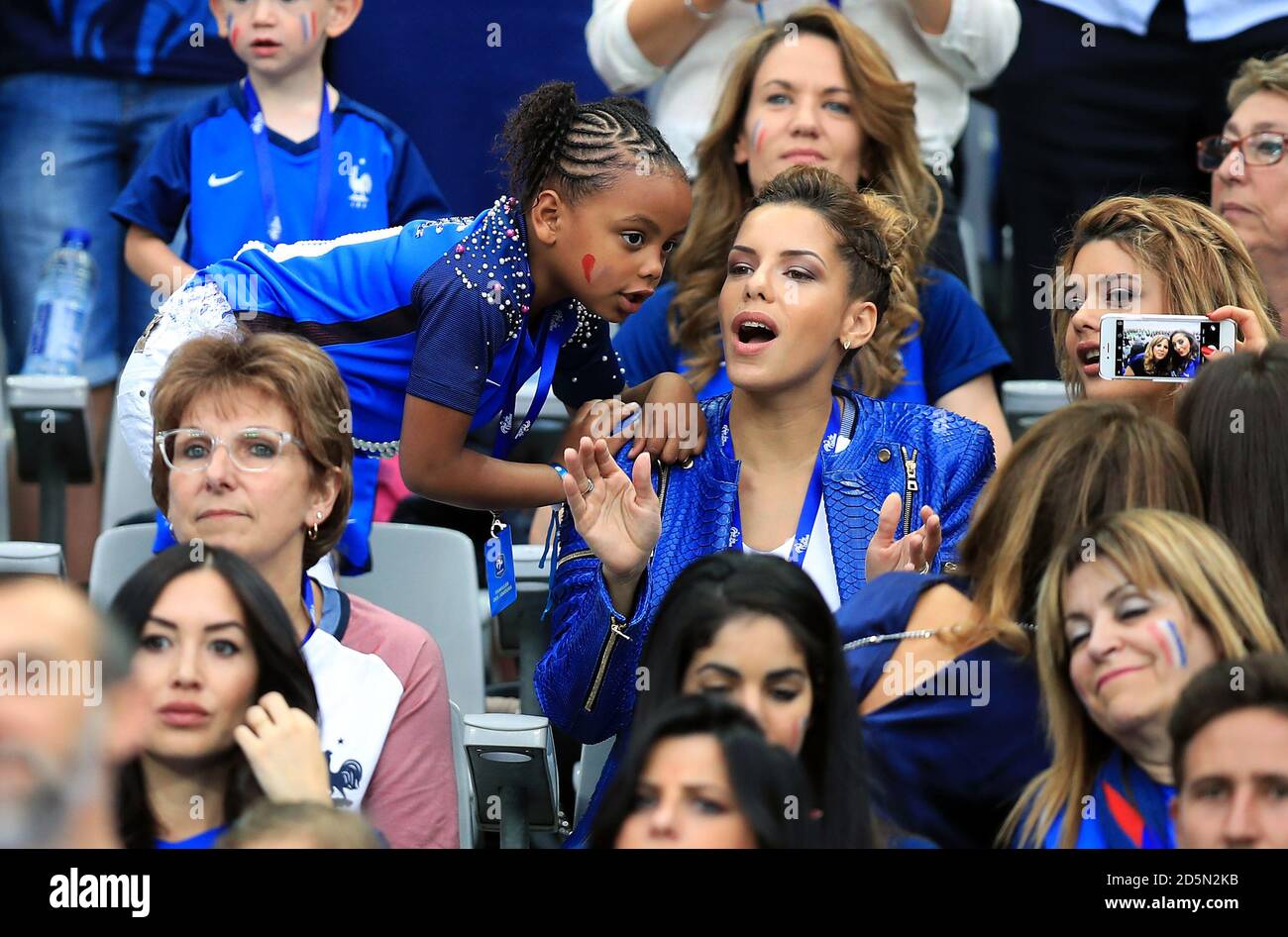 Wife of Blaise Matuidi, Isabelle Matuidi in the stands with their ...