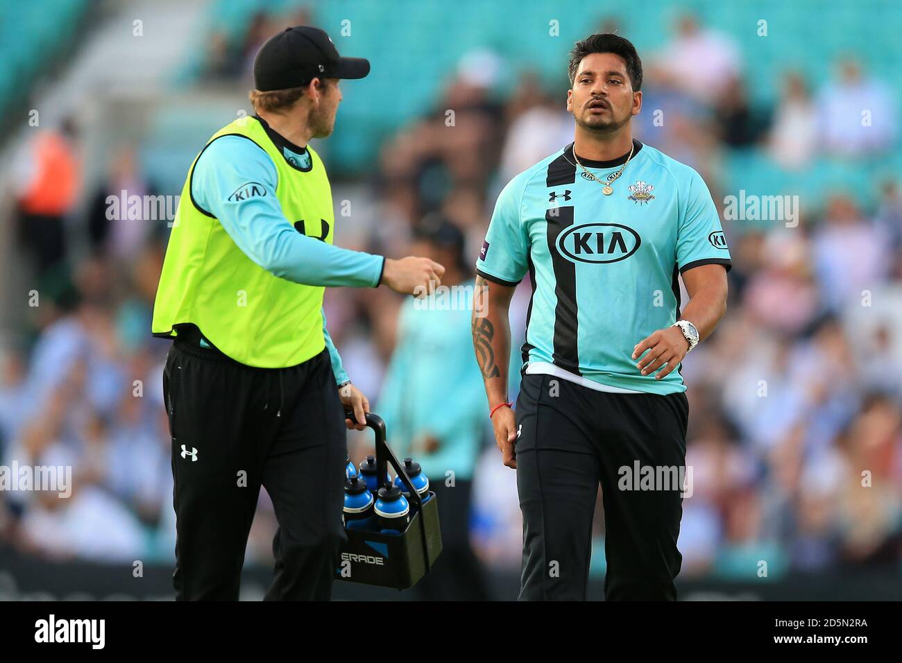 Surrey's Surrey's Ravi Rampaul (right Stock Photo - Alamy