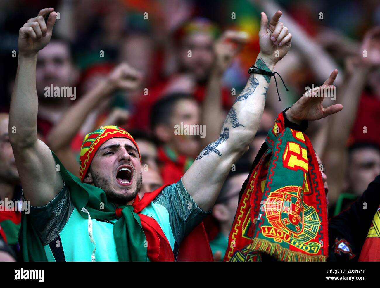 A Portugal fan in the stands Stock Photo - Alamy