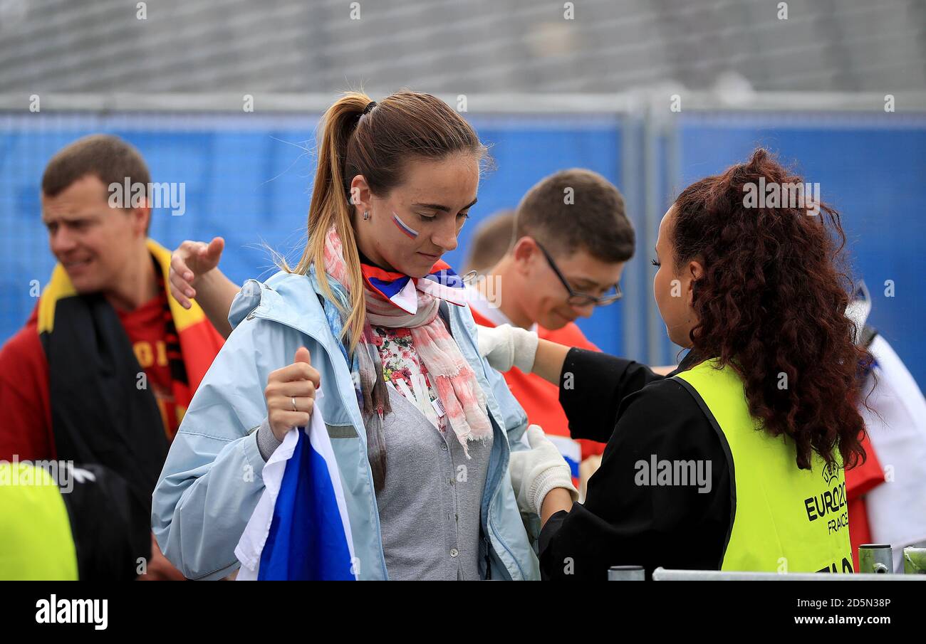 Fans are frisked as they enter the stadium Stock Photo - Alamy