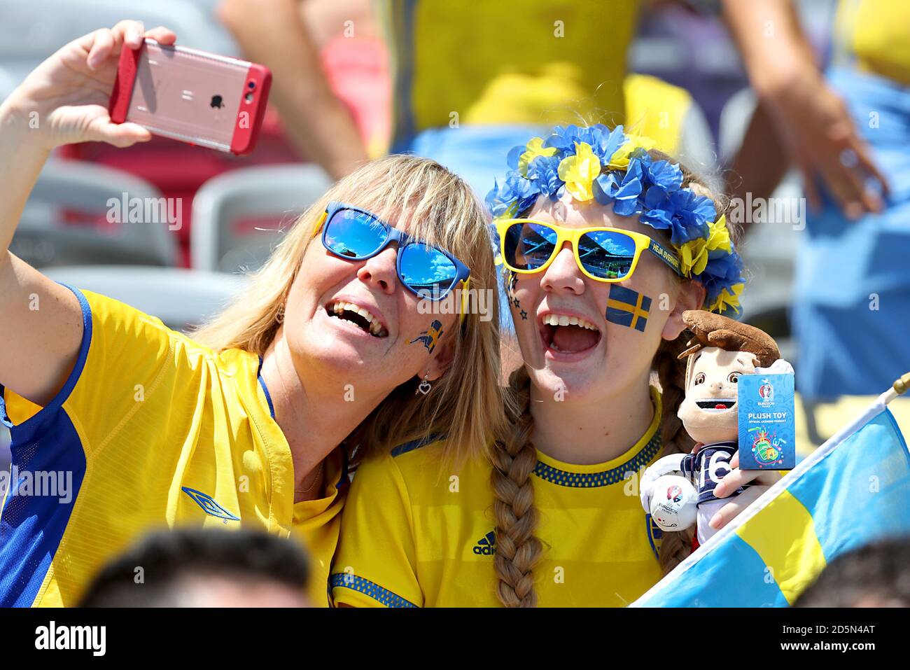 Sweden fans in the stands prior to the match Stock Photo - Alamy