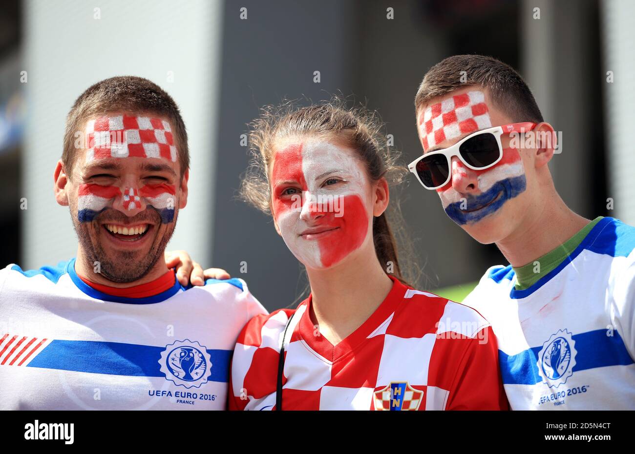 Croatia fans soak up the atmosphere at the Stade Geoffroy Guichard ...