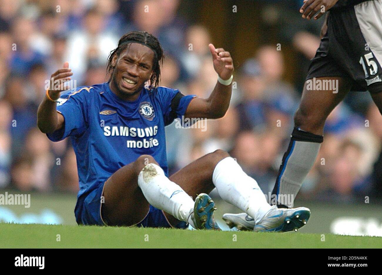 Chelsea's Didier Drogba appeals to the referee Stock Photo - Alamy