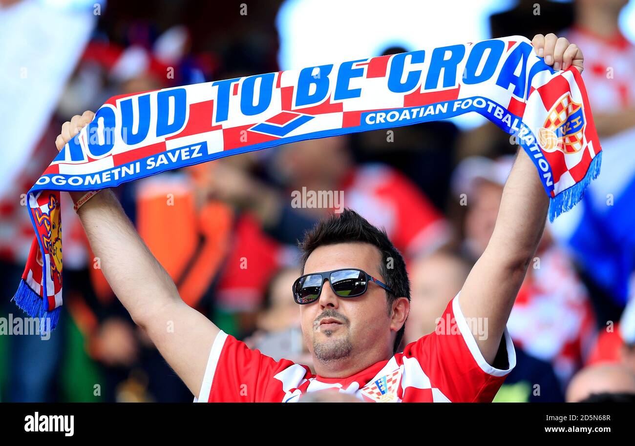 Croatia fans in the stands Stock Photo - Alamy