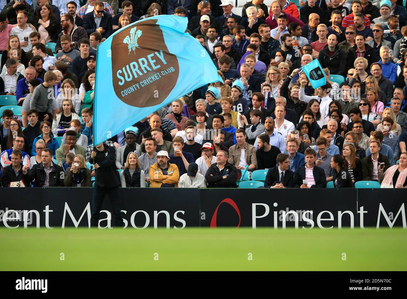 Surrey fans watch the action at the Kia Oval Stock Photo - Alamy