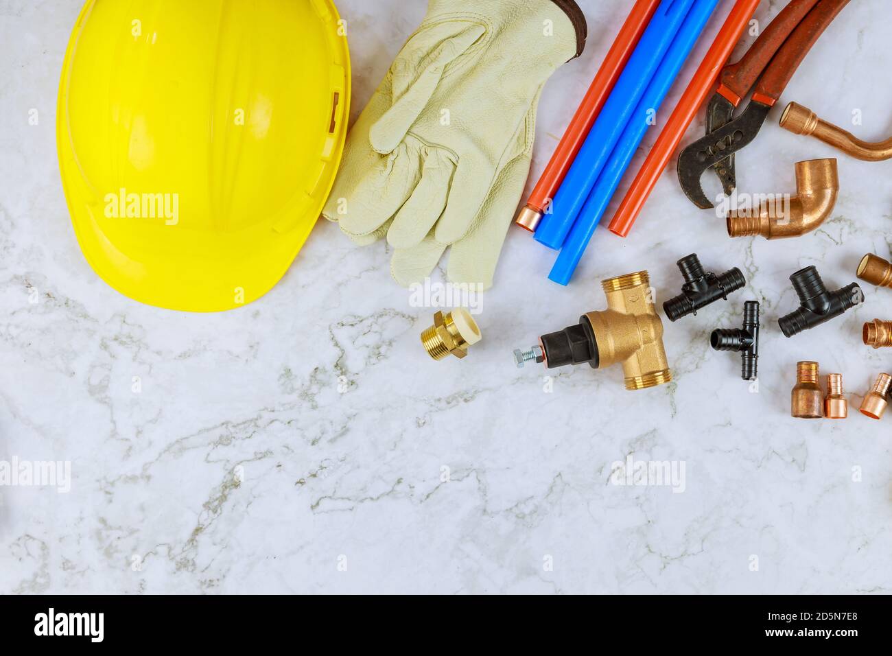 Tools for cutting copper and plastic pipes hi-res stock photography and ...