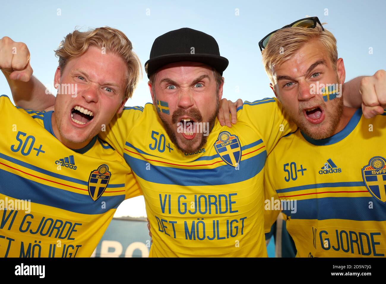 Sweden fans outside ground hi-res stock photography and images - Alamy