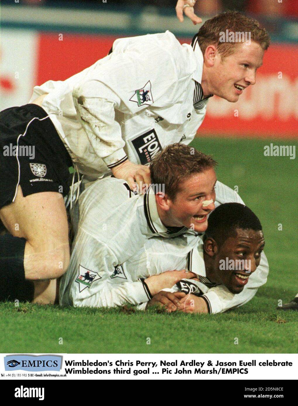 Wimbledon's Ben Thatcher (top), Neal Ardley (middle) and Jason Euell ...